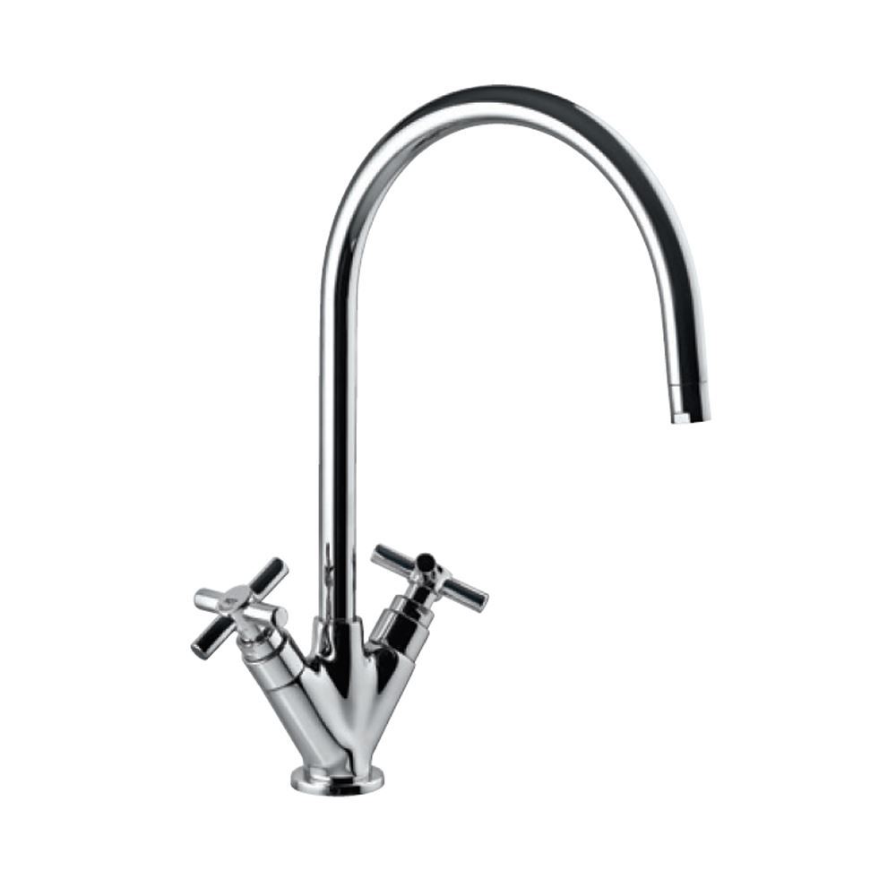 Solo Center Hole 2 Lever Sink Mounted Kitchen Mixer