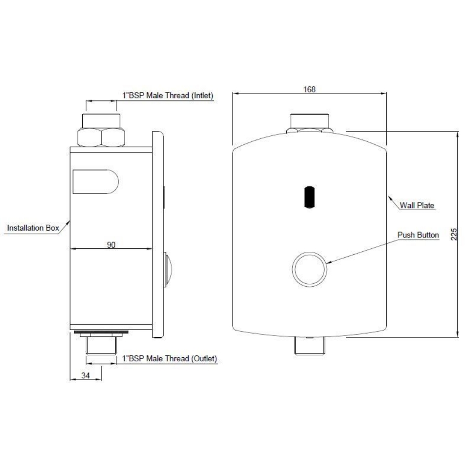 Sensotronic Toilet Seat Flushing Sensor + Manual Button