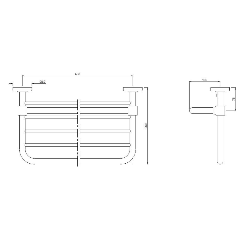 Bathroom Towel Rack with Lower Hanger | Hotel Range