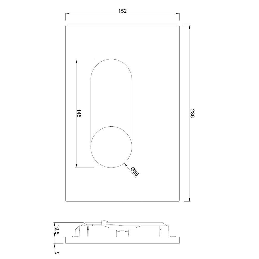 Fusion Range Concealed Cistern Flush Plate