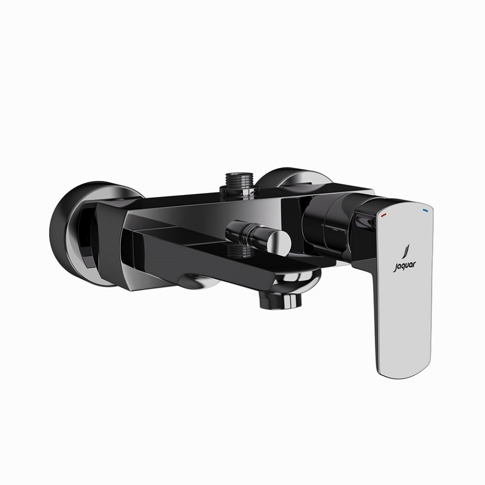 Kubix Prime Chrome Finish Wall Mixer + Shower Provision | Jaquar