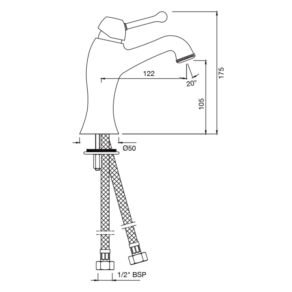Single Lever Basin Mixer Tap