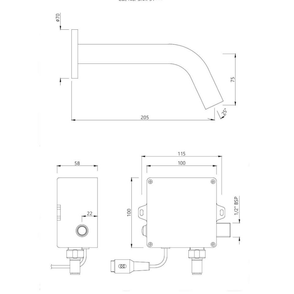 Blush Wall Mounted Sensor faucet | Sensor taps | JAQUAR