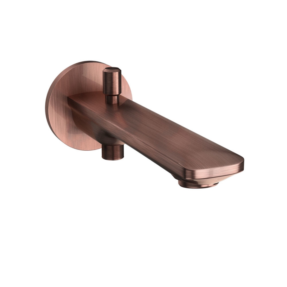 Bathtub Spout with Button Attachment For Hand Shower with Wall Flange ...