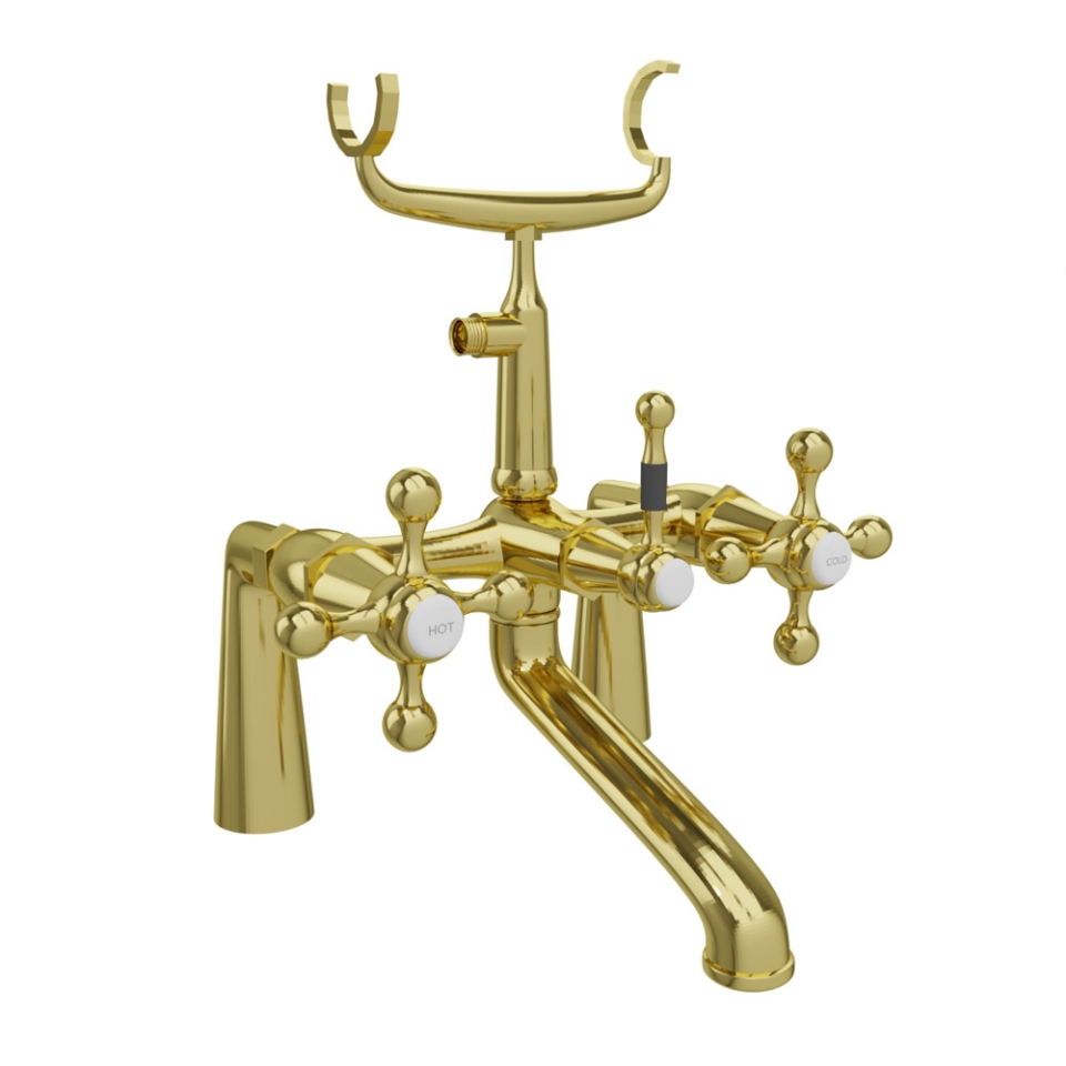 Queen's Bath Tub Water Mixer with Hand Shower Provision | JAQUAR