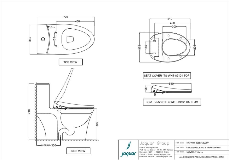 Bidspa Rimless Single Piece-WC | Sanitaryware | JAQUAR