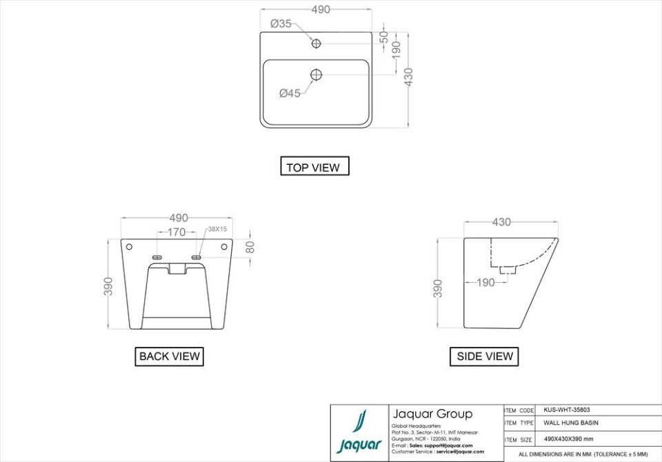 Kubix Wall Hung Integrated Basin in built Pedestel