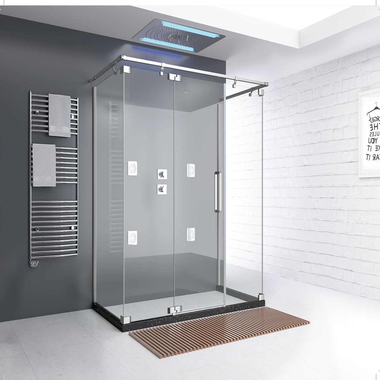 Ritz Luxurious U Shaped Shower Enclosure | 5 Parts