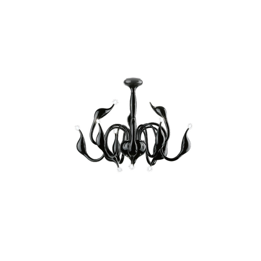 Jaquar Lighting 24 Bulbs Meta Swan Ceiling Light - Black finish | Jaquar