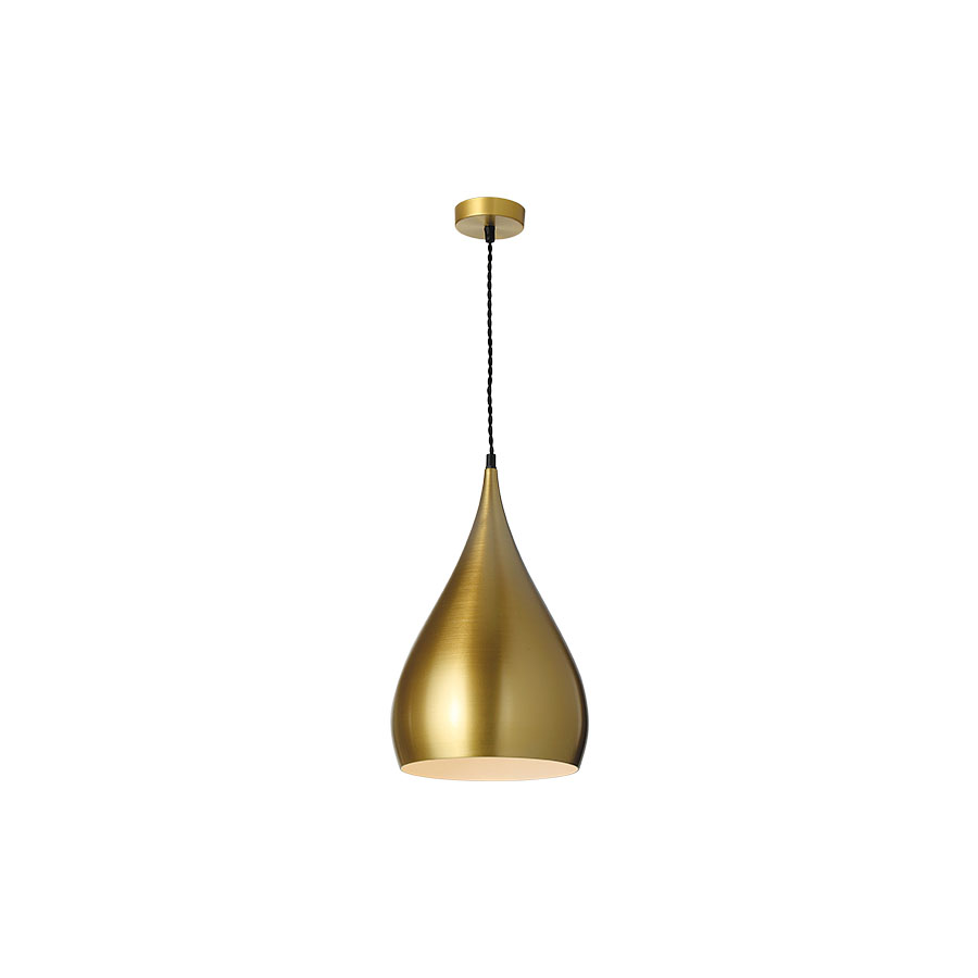 9W Aluminium Pendant Light with Shiny Brass Finish | Jaquar