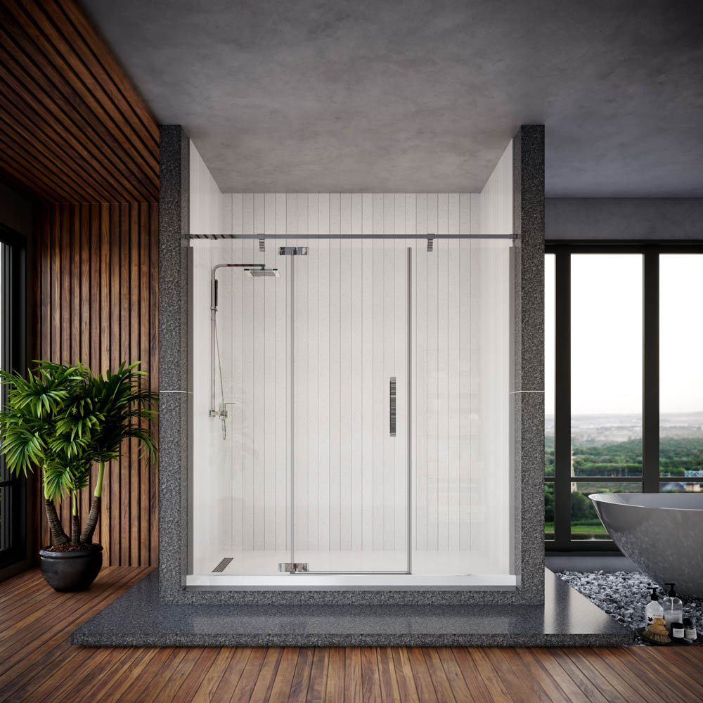 Ritz 3 Parts wall to wall Shower Enclosure - Right Hand | Jaquar