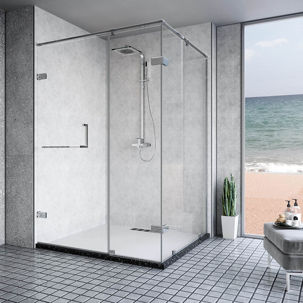 Stark Corner shower Enclosure | 2 Fixed + 1 Openable Door | Jaquar