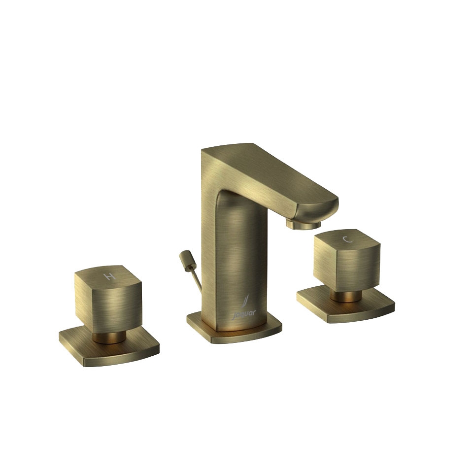 Kubix Prime Chrome 3 Hole Basin Mixer|Popup Waste System