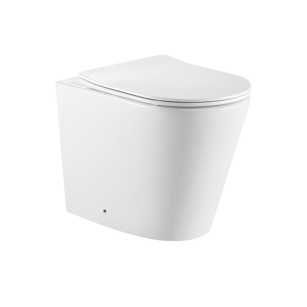 Opal Rimless Back To Wall P-Trap Toilet Seat WC